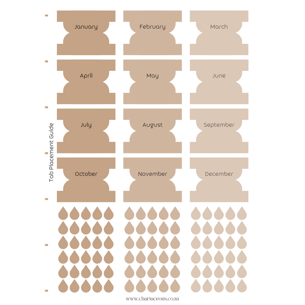 Monthly Tab Stickers – Tiger Lily Tots