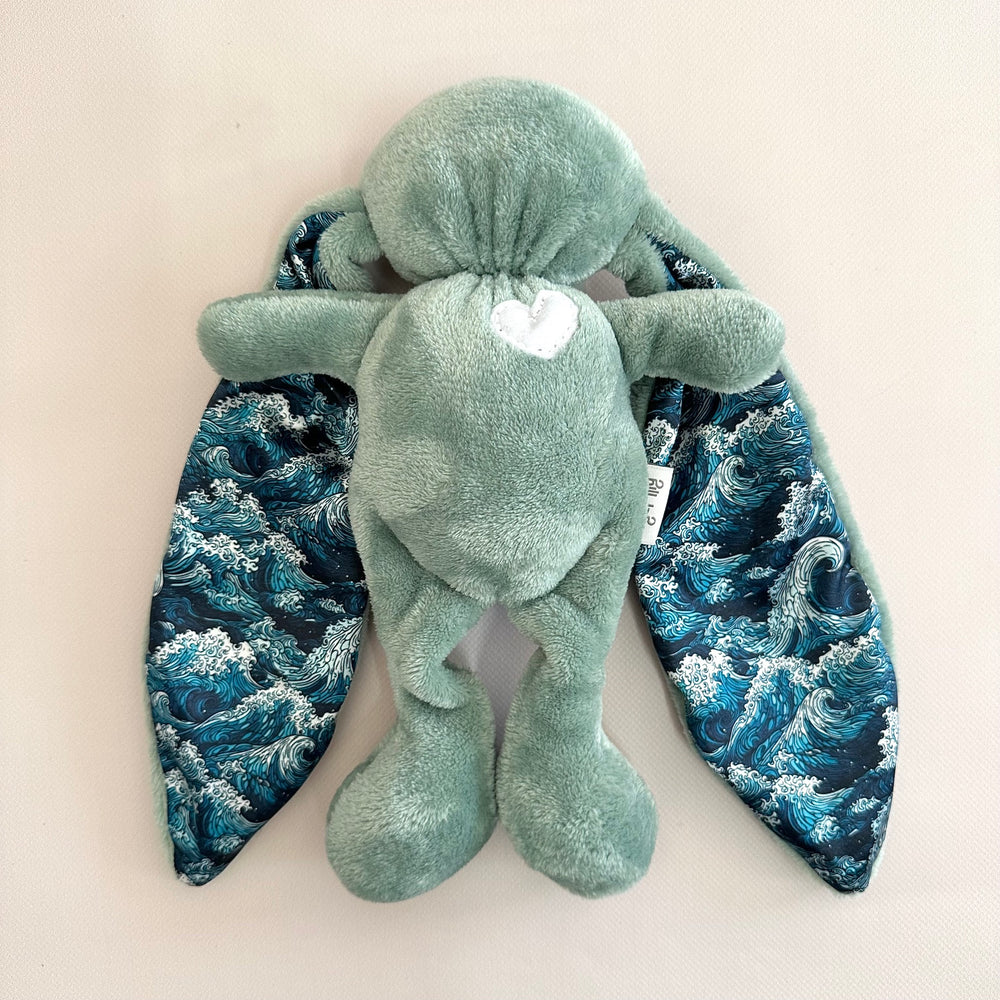 Cuddle Bunny Sensory Sleep Toy Sage | Soft Satin Ears | Tiger Lily Tots